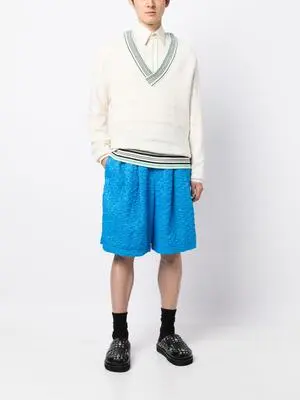 TOGA VIRILIS Textured Knee-length Shorts