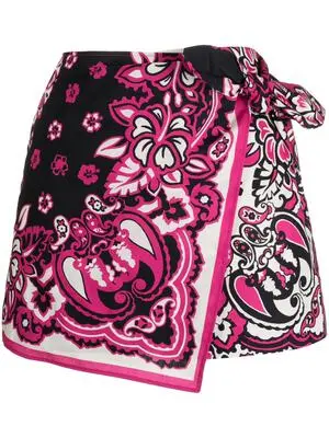 Red Valentino Bandana-print Cotton Skort - Pink