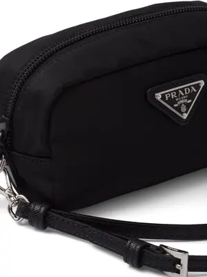 Prada Small Zip-up Makeup Bag - Black