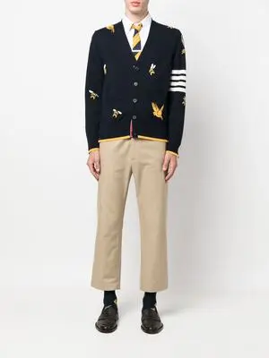 Thom Browne Cropped Cotton Chinos - Brown