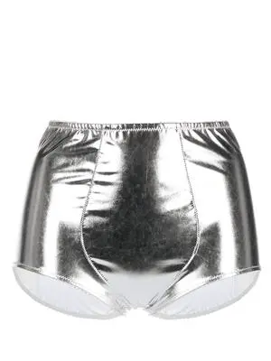 Dolce & Gabbana Metallic-effect Stretch Briefs - Silver