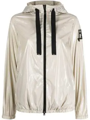 Herno Logo-patch Hooded Jacket - Neutrals
