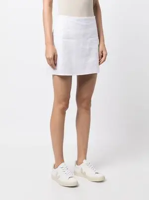 REFORMATION Veranda Linen Skirt - White