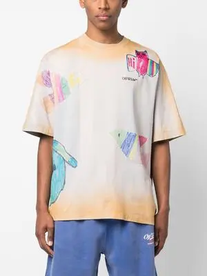 Off-White Cartoon Over Kate-print Cotton T-hirt