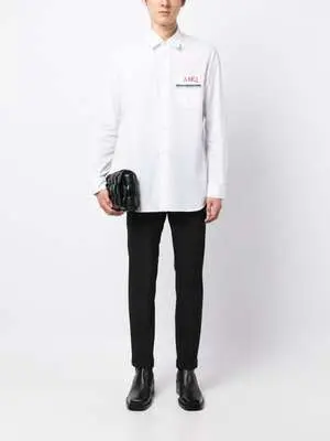 Alexander McQueen Embroidered Monogram Logo Shirt