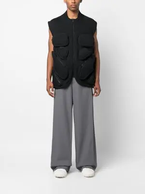 Off-White Multipockets Waffle-knit Gilet