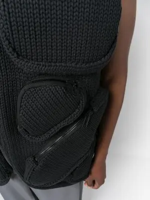 Off-White Multipockets Waffle-knit Gilet