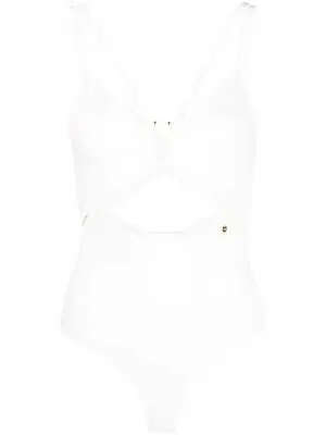 NISSA Cut-out Double-strap Top - White