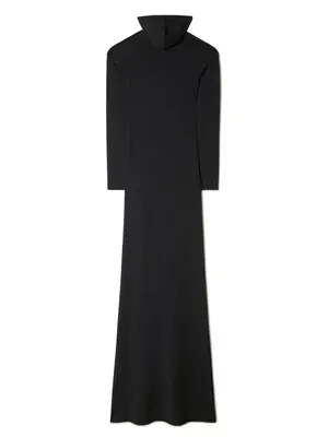 Off-White Floral-appliqué Hooded Maxi Dress