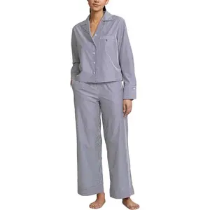Polo Ralph Lauren Cotton Poplin Pajamas - Purple Stripes