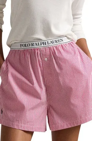 Polo Ralph Lauren Boxer Pajama Shorts - College Pink