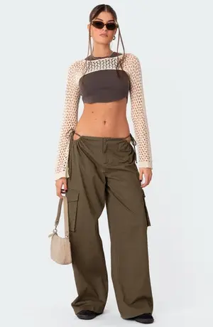 EDIKTED Carlo Low Rise Cargo Pants