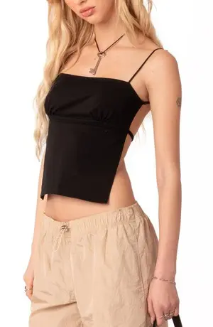 EDIKTED Jinx Open Back Camisole - Black