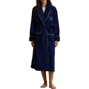 Polo Ralph Lauren Cotton Bath Robe - Navy