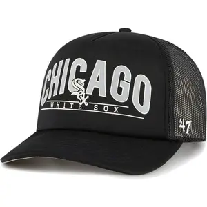 '47 Chicago White Sox Backhaul Foam Trucker Snapback Hat - Black
