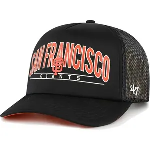 '47 San Francisco Giants Backhaul Foam Trucker Snapback Hat - Black