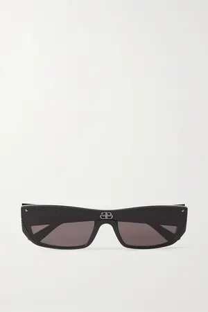 Balenciaga Shield Bb Rectangular-frame Acetate Sunglasses