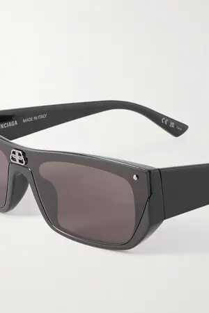 Balenciaga Shield Bb Rectangular-frame Acetate Sunglasses