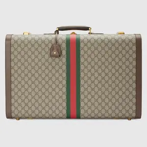 Gucci Savoy Large Suitcase Beige And Ebony Supreme