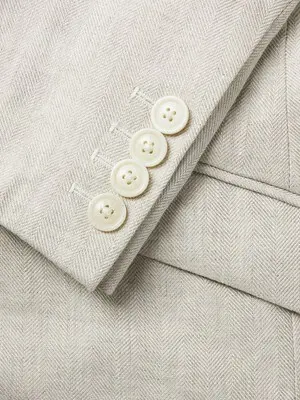 FAVOURBROOK Dawlish Ebury Slim-fit Herringbone Linen Suit Jacket