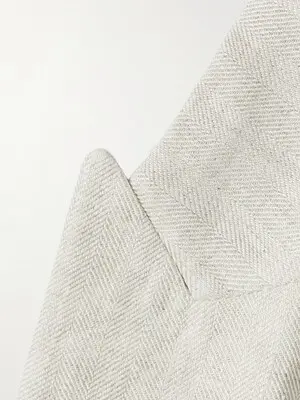 FAVOURBROOK Dawlish Ebury Slim-fit Herringbone Linen Suit Jacket