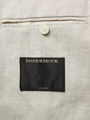 FAVOURBROOK Dawlish Ebury Slim-fit Herringbone Linen Suit Jacket
