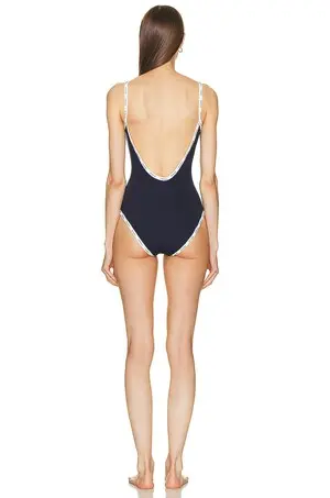 Moncler Scoop Neck One Piece Swimsuit