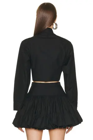 Alaïa Cropped Shirt - Noir