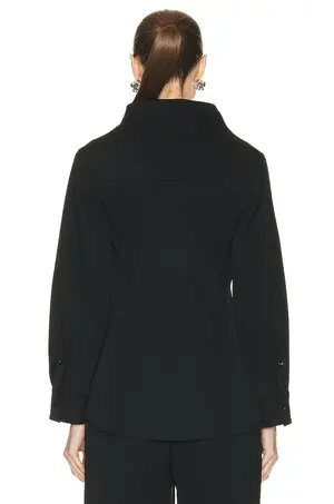 Bottega Veneta Stretch Funnel Neck Shirt