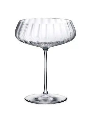 NUDE GLASS Round Up 2-Piece Coupe Glass Set - Clear - Clear