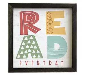 SINCERE SURROUNDINGS 10' Read Every Day. Rustic Frame - One-color