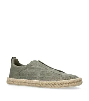 Zegna Triple Stitch Espadrilles - Green