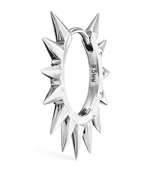 MARIA TASH Mohawk Hoop Earring - White