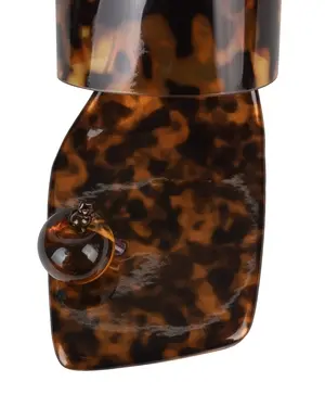 Jeffrey Campbell Latus Sphere Heel Slide Sandals - Tortoise