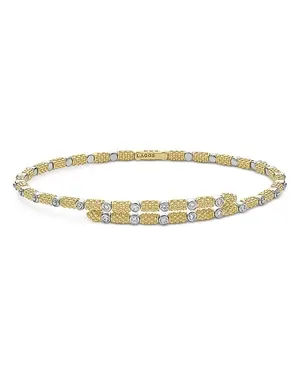 Lagos 18k Gold And Diamond Cuff Bracelet - Gold/white