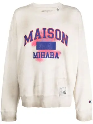 Mihara Yasuhiro Logo Print Cotton Sweatshirt