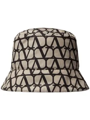 Valentino Garavani Valentino Garavani Toile Iconographe Bucket Hat Neutrals