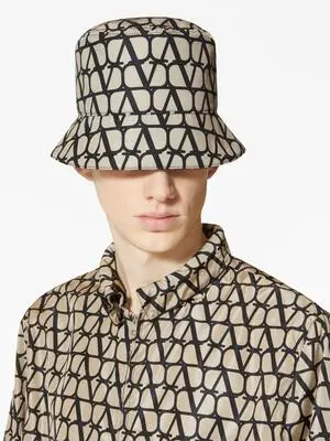 Valentino Garavani Toile Iconographe Bucket Hat - Neutrals