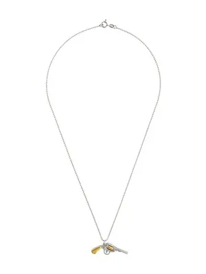 TRUE ROCKS Two-tone Gun Pendant Necklace - Metallic