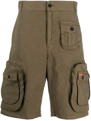 Heron Preston Logo-patch Cargo Shorts - Green