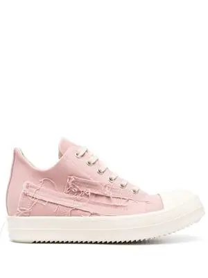 Rick Owens Slashed Low-top Sneakers