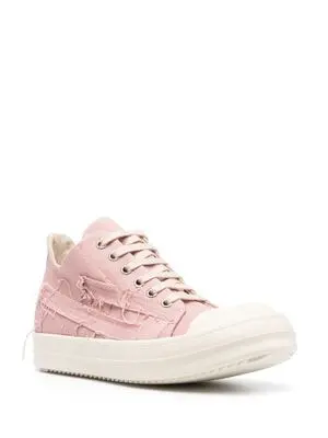 Rick Owens Slashed Low-top Sneakers