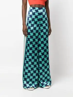 Casablanca Pool Tile Silk Trousers