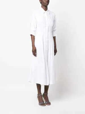 Simkhai Jazz Pintuck Midi Dress - White