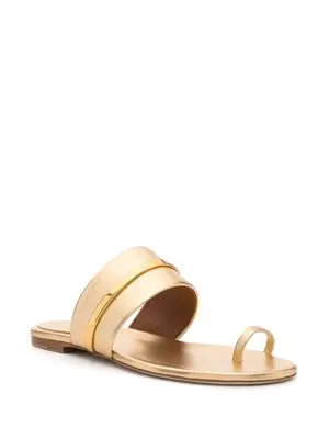 MALONE SOULIERS Open-toe Leather Flat Sandals
