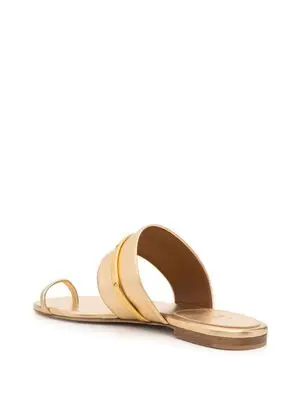 MALONE SOULIERS Open-toe Leather Flat Sandals