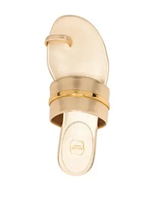 MALONE SOULIERS Open-toe Leather Flat Sandals
