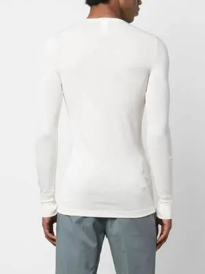 Hanro Long-sleeved Wool-blend T-shirt - White