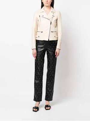 Simonette Ravizza Leather Biker Jacket