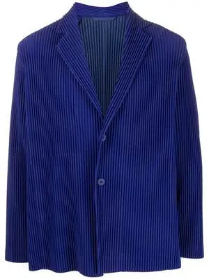 Issey Miyake Ribbed Single-breasted Blazer